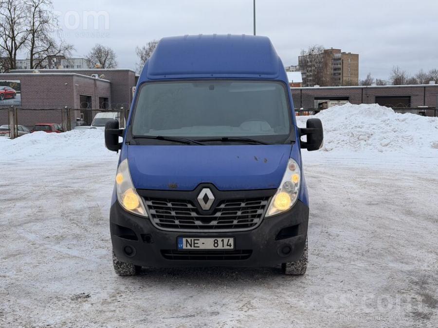 Blue Renault Master 2017 in Riga, with an engine capacity of 2.30 L and mileage of 309 thousand km for 5900 €, photo 1 on AUTOMOTO.COM.LV
