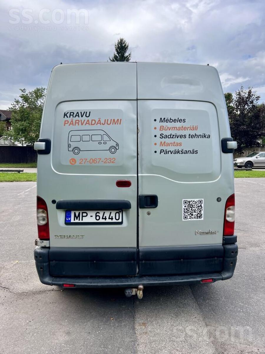 Pelēks Renault Master 2007 Rīga, ar dzinēja tilpumu 2.50 L un nobraukumu 495 tūkst. km par 1995 €, foto 5 vietnē AUTOMOTO.COM.LV
