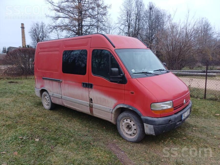 Red Renault Master 2001 in Aluksne, with an engine capacity of 2.20 L and mileage of 389 thousand km for 750 €, photo 1 on AUTOMOTO.COM.LV