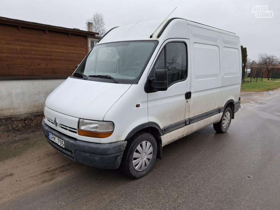 White Renault Master 2003 in Mazeikiai, with an engine capacity of 2.20 L and mileage of 400 thousand km for 1850 €, photo 1 on AUTOMOTO.COM.LV