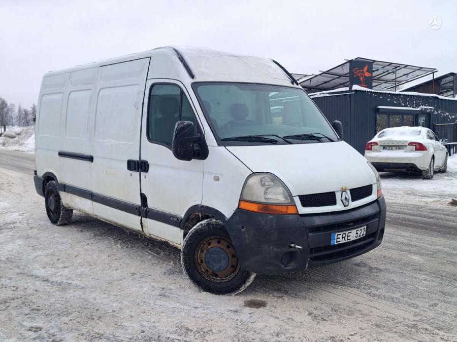 White Renault Master 2004 in Vilnius, with an engine capacity of 2.50 L and mileage of 317 thousand km for 1850 €, photo 1 on AUTOMOTO.COM.LV