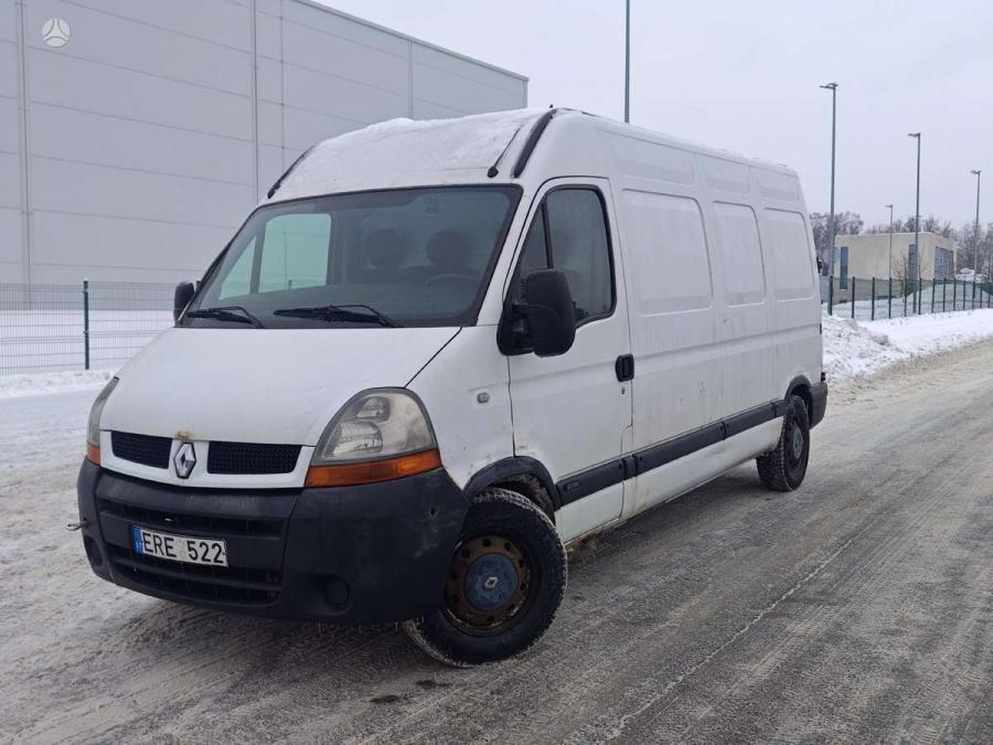 White Renault Master 2004 in Vilnius, with an engine capacity of 2.50 L and mileage of 317 thousand km for 1850 €, photo 2 on AUTOMOTO.COM.LV