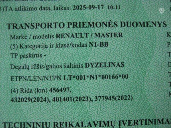 Balts Renault Master 2008 Kauņa, ar dzinēja tilpumu 2.46 L un nobraukumu 466 tūkst. km par 3850 €, foto 5 vietnē AUTOMOTO.COM.LV