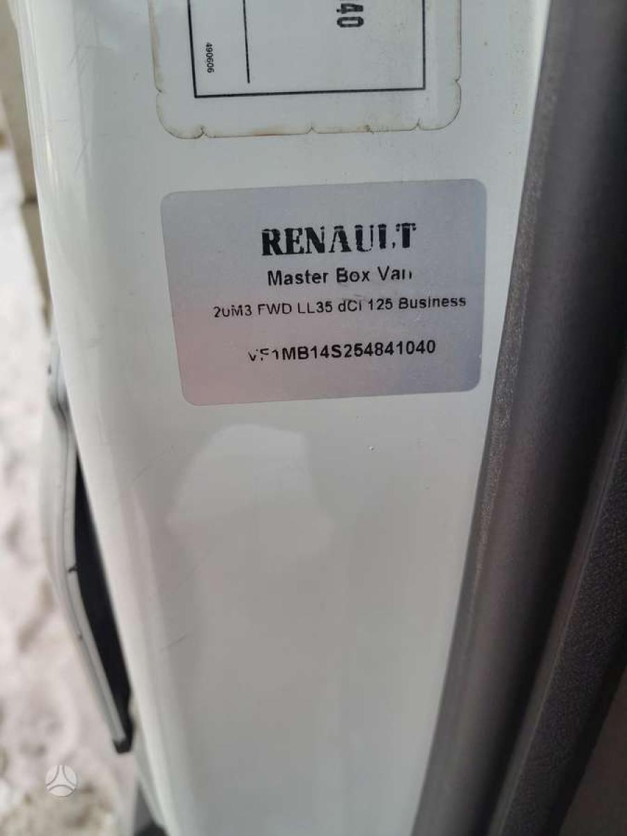 Balts Renault Master 2016 Viļņa, ar dzinēja tilpumu 2.30 L un nobraukumu 493 tūkst. km par 6950 €, foto 26 vietnē AUTOMOTO.COM.LV