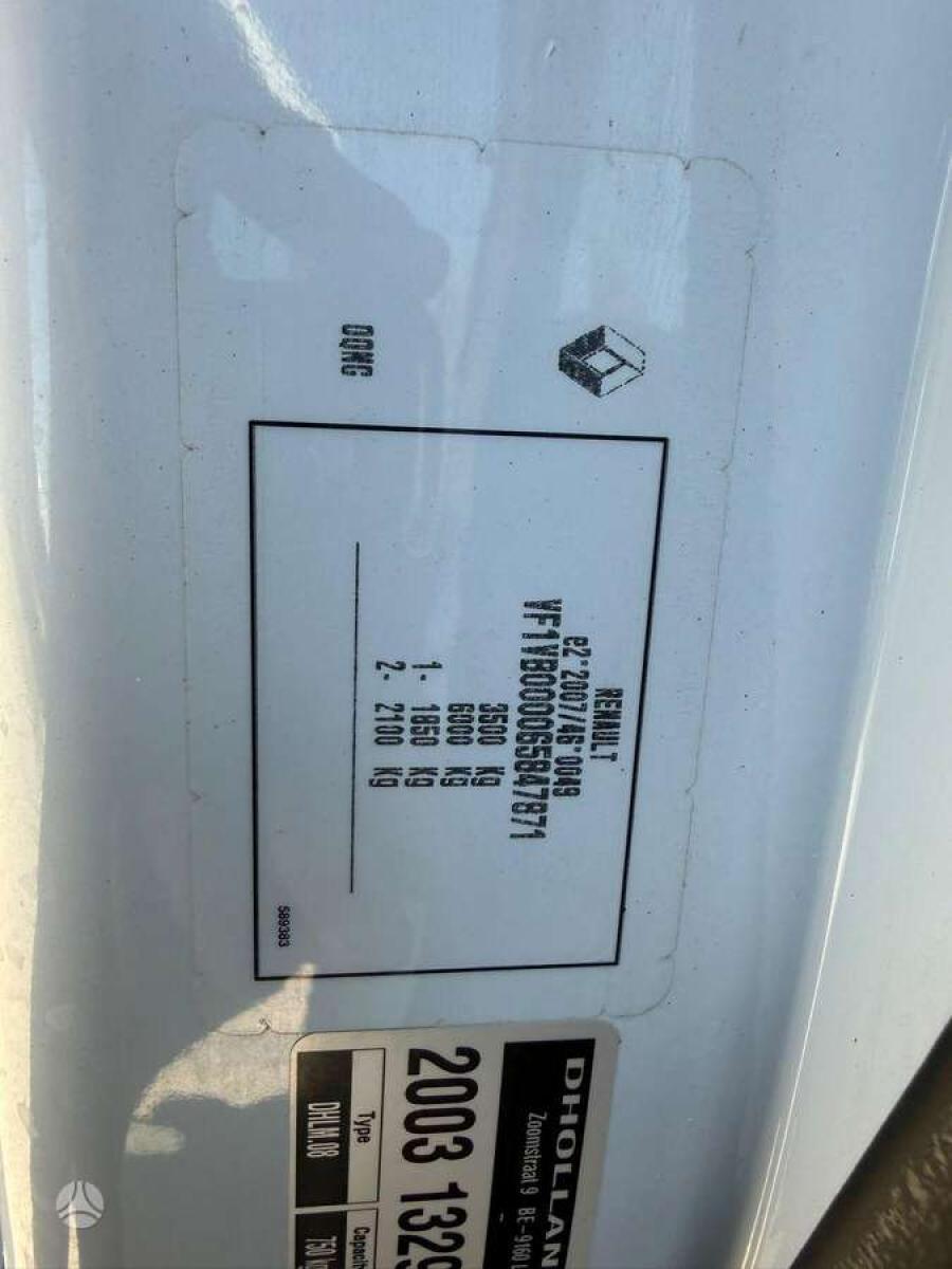 White Renault Master 2020 in Klaipeda, with an engine capacity of 2.30 L and mileage of 0 thousand km for 13500 €, photo 18 on AUTOMOTO.COM.LV