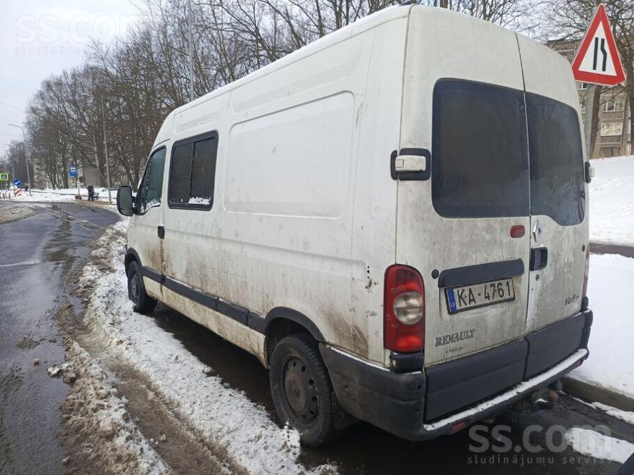 White Renault Master 2005 in Riga, with an engine capacity of 2.50 L and mileage of 345 thousand km for 550 €, photo 5 on AUTOMOTO.COM.LV