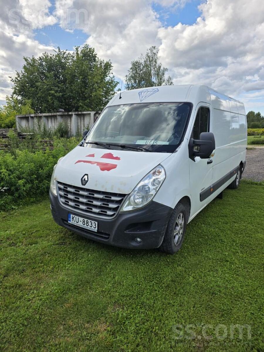 White Renault Master 2012 in Riga, with an engine capacity of 2.30 L and mileage of 406 thousand km for 5600 €, photo 1 on AUTOMOTO.COM.LV