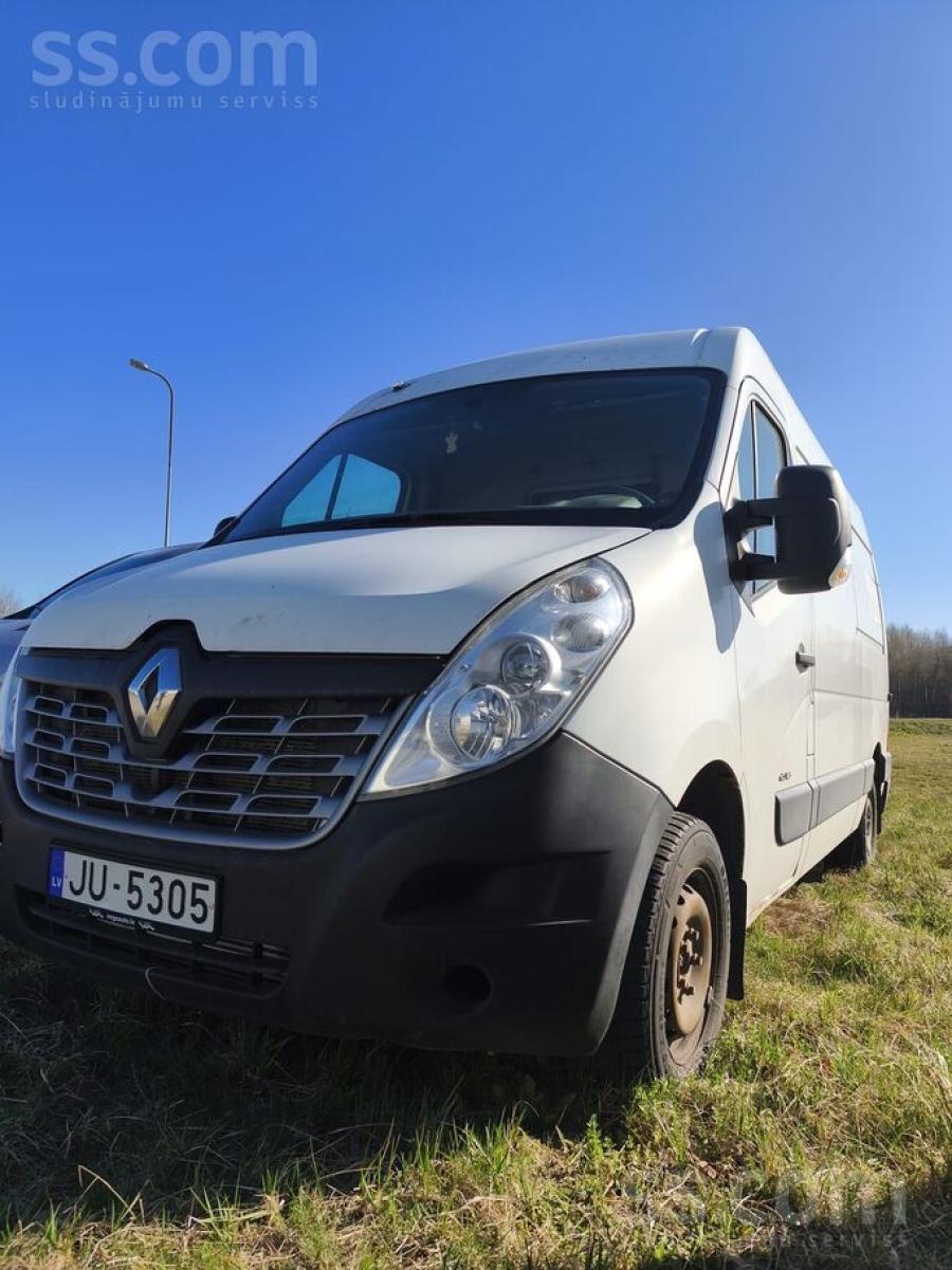 White Renault Master 2014 in Riga, with an engine capacity of 2.30 L and mileage of 397 thousand km for 2856 €, photo 1 on AUTOMOTO.COM.LV