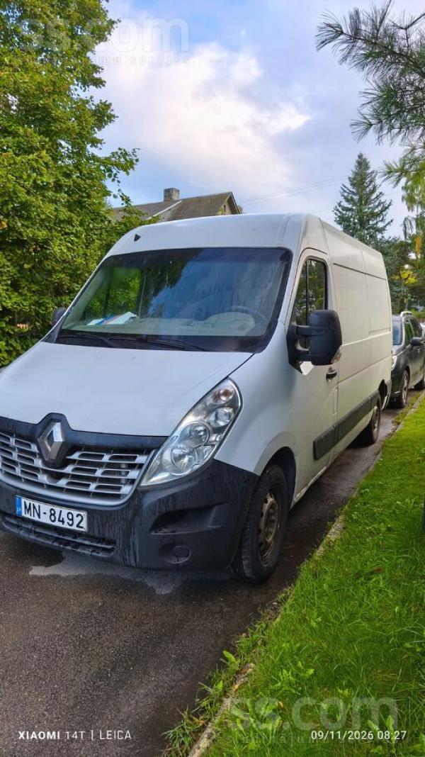 White Renault Master 2017 in Riga, with an engine capacity of 2.30 L and mileage of 189 thousand km for 9990 €, photo 1 on AUTOMOTO.COM.LV