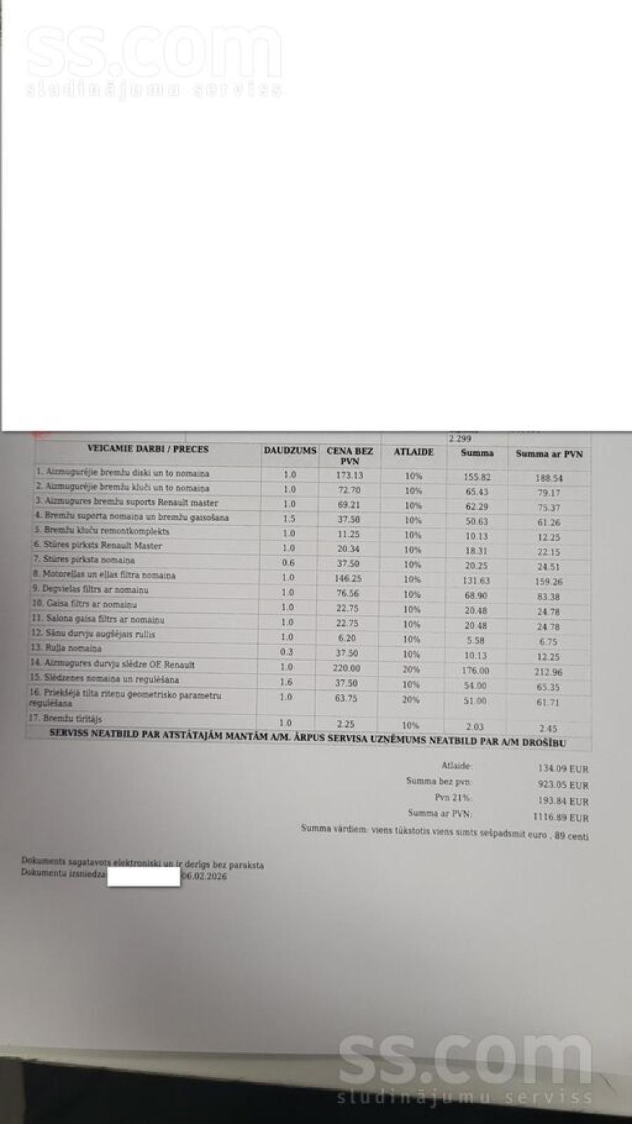 Белый Рено Мастер 2019 в Рига, объемом двигателя 2.30 л и пробегом 299 тыс. км за 10700 €, фото 36 на AUTOMOTO.COM.LV