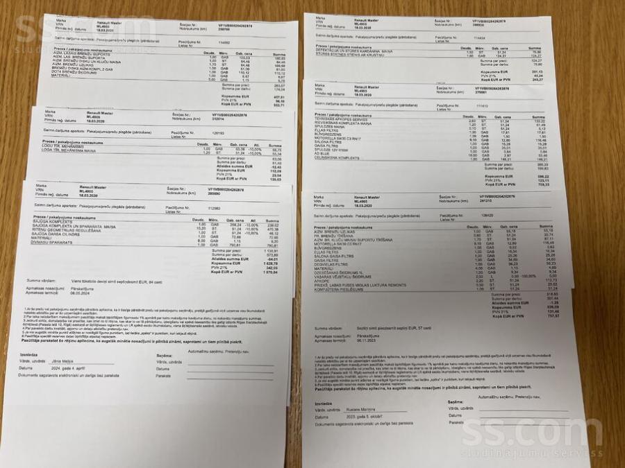 Белый Рено Мастер 2020 в Рига, объемом двигателя 2.30 л и пробегом 334 тыс. км за 3500 €, фото 20 на AUTOMOTO.COM.LV