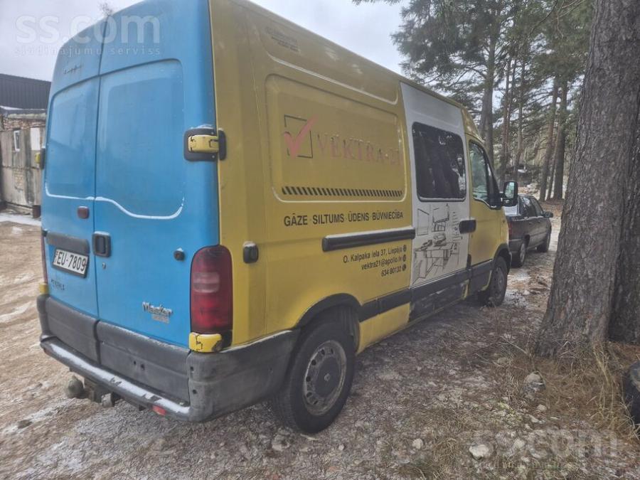 Yellow Renault Master 2003 in Daugavpils, with an engine capacity of 2.00 L and mileage of 240 thousand km for 950 €, photo 2 on AUTOMOTO.COM.LV