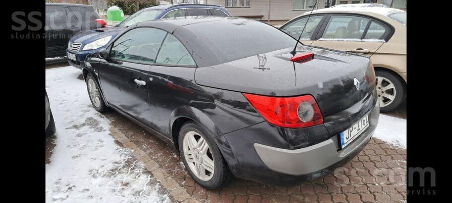Black Renault Megane 2005 in Riga, with an engine capacity of 1.90 L and mileage of 0 thousand km for 1550 €, photo 2 on AUTOMOTO.COM.LV