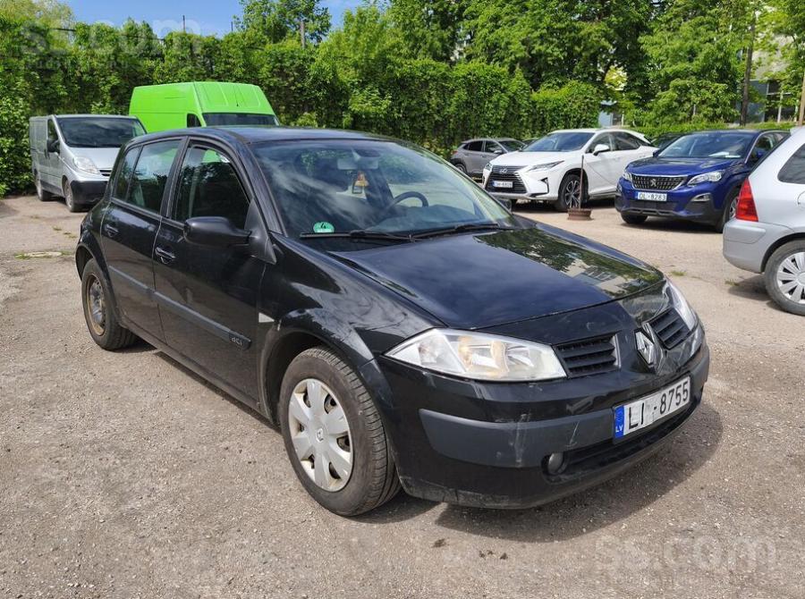 Black Renault Megane 2005 in Jelgava, with an engine capacity of 1.50 L and mileage of 0 thousand km for 1290 €, photo 5 on AUTOMOTO.COM.LV