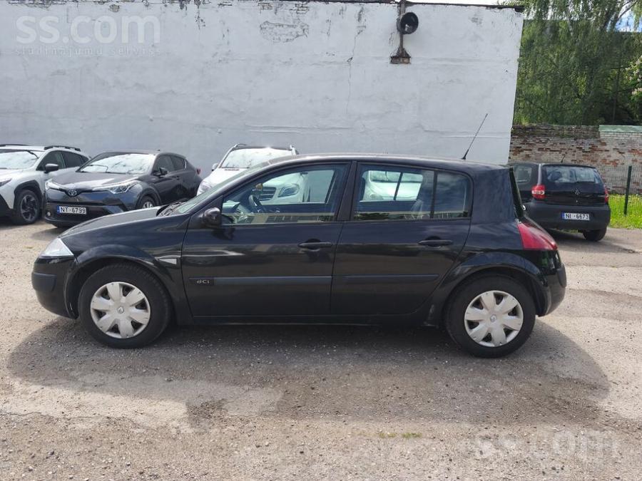 Black Renault Megane 2005 in Jelgava, with an engine capacity of 1.50 L and mileage of 0 thousand km for 1290 €, photo 9 on AUTOMOTO.COM.LV
