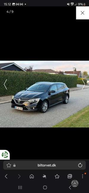 Melns Renault Megane 2016 Kauņa, ar dzinēja tilpumu 1.46 L un nobraukumu 225 tūkst. km par 6500 €, foto  vietnē AUTOMOTO.COM.LV