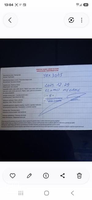 Zils Renault Megane 2007 Klaipėda, ar dzinēja tilpumu 1.60 L un nobraukumu 179 tūkst. km par 1850 €, foto 15 vietnē AUTOMOTO.COM.LV