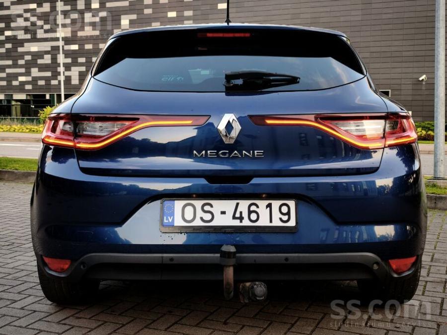 Blue Renault Megane 2016 in Jelgava, with an engine capacity of 1.20 L and mileage of 0 thousand km for 7490 €, photo 7 on AUTOMOTO.COM.LV