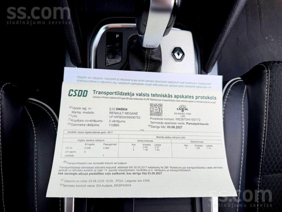 Синий Рено Меган 2018 в Рига, объемом двигателя 1.20 л и пробегом 110 тыс. км за 8990 €, фото 27 на AUTOMOTO.COM.LV