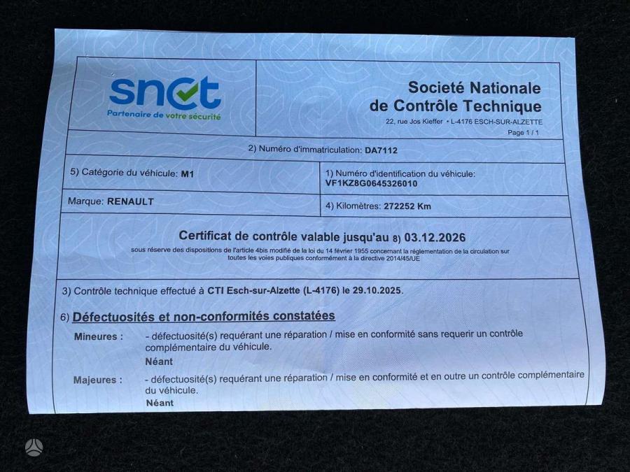 Синий Рено Меган 2011 в Расейняй, объемом двигателя 1.46 л и пробегом 287 тыс. км за 2900 €, фото 21 на AUTOMOTO.COM.LV