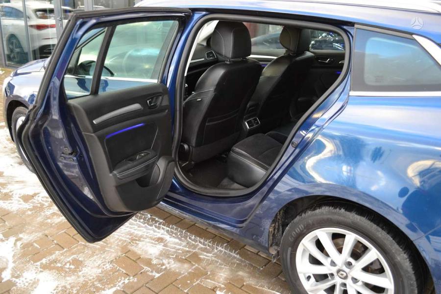 Blue Renault Megane 2018 in Vilnius, with an engine capacity of 1.46 L and mileage of 205 thousand km for 7700 €, photo 20 on AUTOMOTO.COM.LV