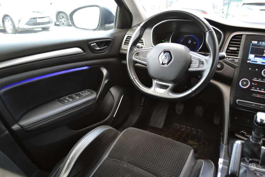 Blue Renault Megane 2018 in Vilnius, with an engine capacity of 1.46 L and mileage of 205 thousand km for 7700 €, photo 28 on AUTOMOTO.COM.LV