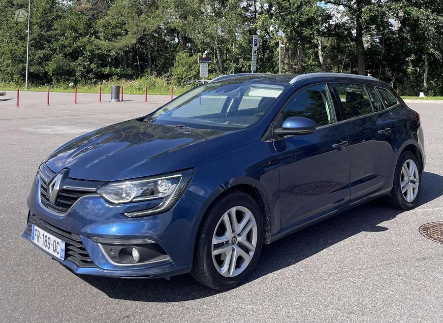 Blue Renault Megane 2020 in Vilnius, with an engine capacity of 1.46 L and mileage of 126 thousand km for 9559 €, photo 1 on AUTOMOTO.COM.LV