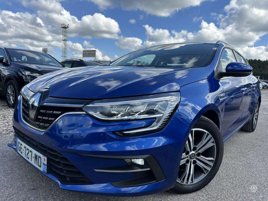 Blue Renault Megane 2022 in Vilnius, with an engine capacity of 1.46 L and mileage of 159 thousand km for 13309 €, photo 1 on AUTOMOTO.COM.LV