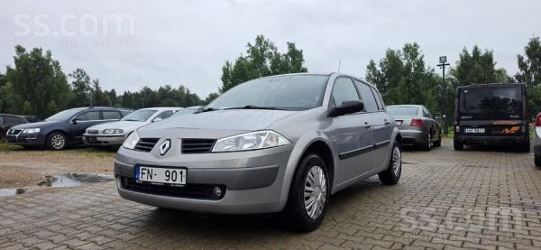 Grey Renault Megane 2005 in Valmiera, with an engine capacity of 1.60 L and mileage of 151 thousand km for 1700 €, photo 6 on AUTOMOTO.COM.LV