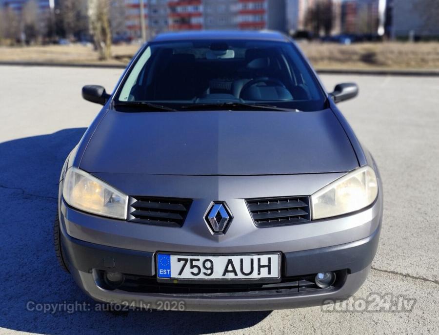 Grey Renault Megane 2005 in Tallinn, with an engine capacity of 1.60 L and mileage of 278 thousand km for 1000 €, photo 1 on AUTOMOTO.COM.LV