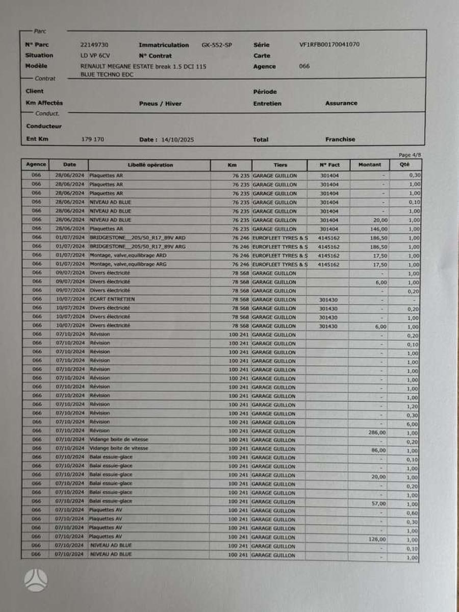 Серый Рено Меган 2022 в Мариямполе, объемом двигателя 1.46 л и пробегом 179 тыс. км за 13909 €, фото 44 на AUTOMOTO.COM.LV