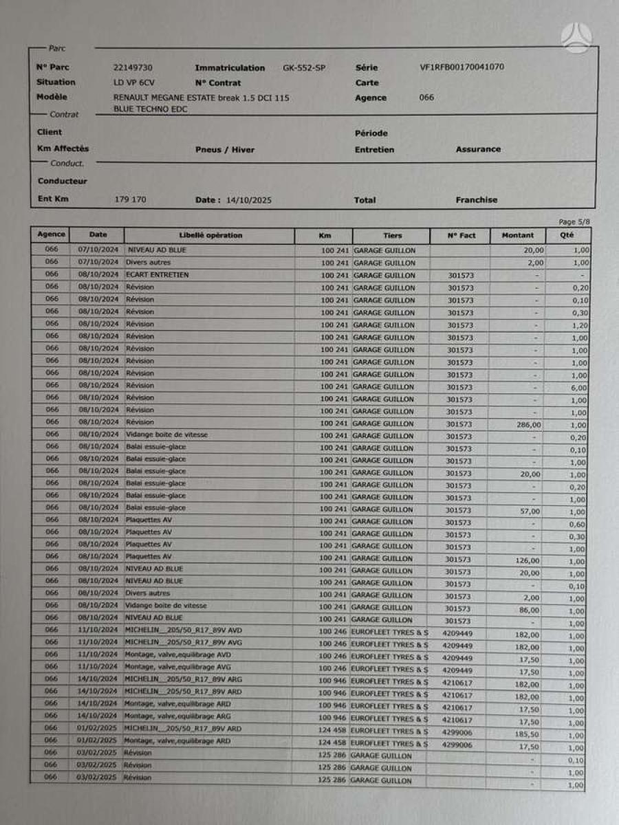 Серый Рено Меган 2022 в Мариямполе, объемом двигателя 1.46 л и пробегом 179 тыс. км за 13909 €, фото 45 на AUTOMOTO.COM.LV