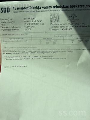 Рено Меган 2016 в Тукумс, объемом двигателя 1.50 л и пробегом 230 тыс. км за 5800 €, фото 10 на AUTOMOTO.COM.LV