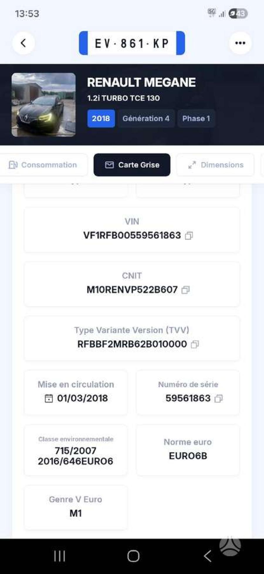 Orange Renault Megane 2018 in Taurage, with an engine capacity of 1.20 L and mileage of 155 thousand km for 6200 €, photo 13 on AUTOMOTO.COM.LV