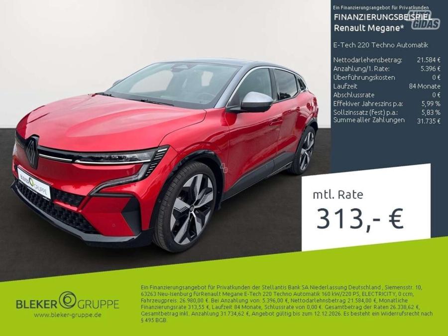 Sarkans Renault Megane 2022 Kauņa, ar dzinēja tilpumu 0.00 L un nobraukumu 19 tūkst. km par 29589 €, foto 1 vietnē AUTOMOTO.COM.LV