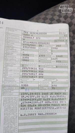 Renault Megane 2004 in Marijampole, with an engine capacity of 2.00 L and mileage of 220 thousand km for 450 €, photo 15 on AUTOMOTO.COM.LV