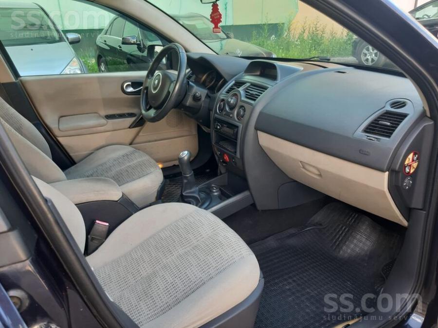 Renault Megane 2007 in Daugavpils, with an engine capacity of 1.60 L and mileage of 0 thousand km for 1550 €, photo 26 on AUTOMOTO.COM.LV