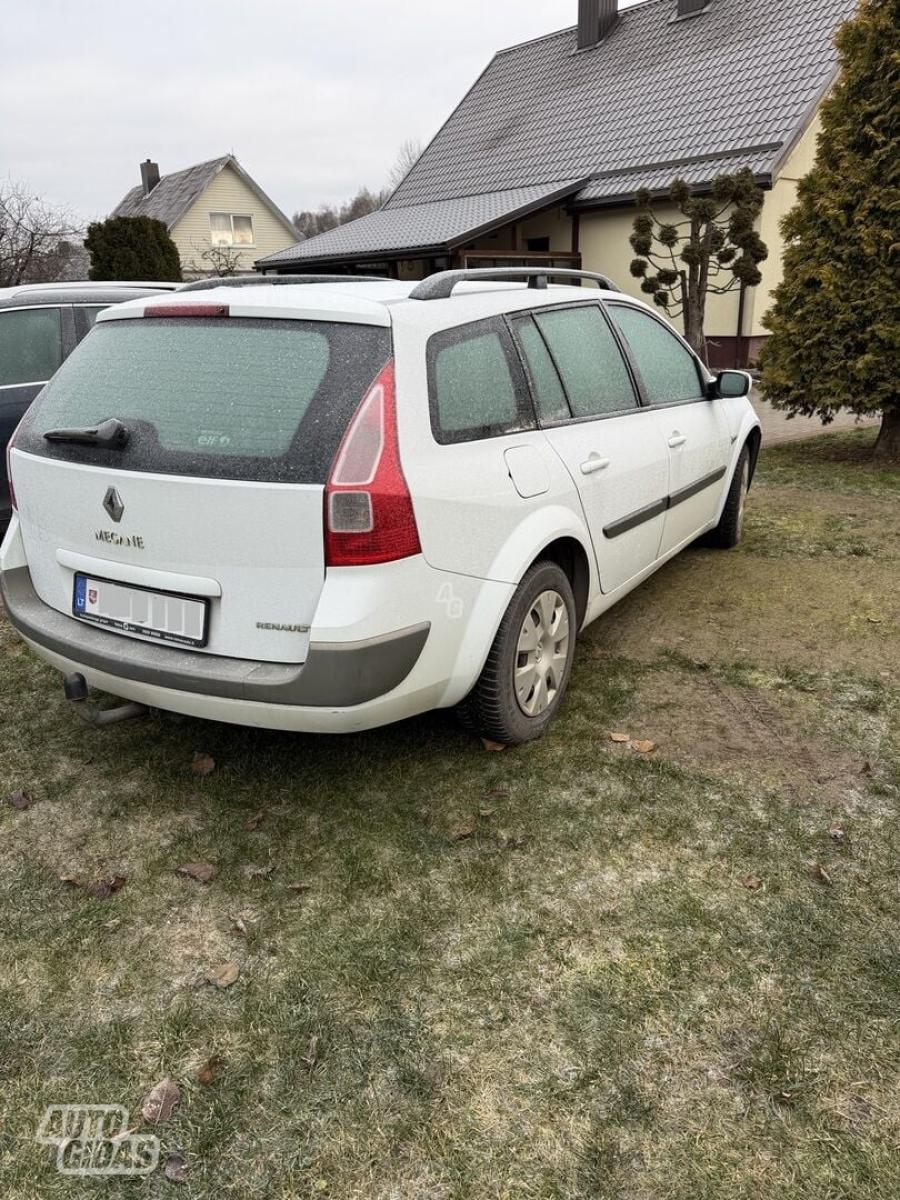 White Renault Megane 2007 in Jonava, with an engine capacity of 1.50 L and mileage of 263 thousand km for 600 €, photo 3 on AUTOMOTO.COM.LV