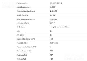 Balts Renault Megane 2016 Rīga, ar dzinēja tilpumu 1.60 L un nobraukumu 0 tūkst. km par 5990 €, foto 28 vietnē AUTOMOTO.COM.LV
