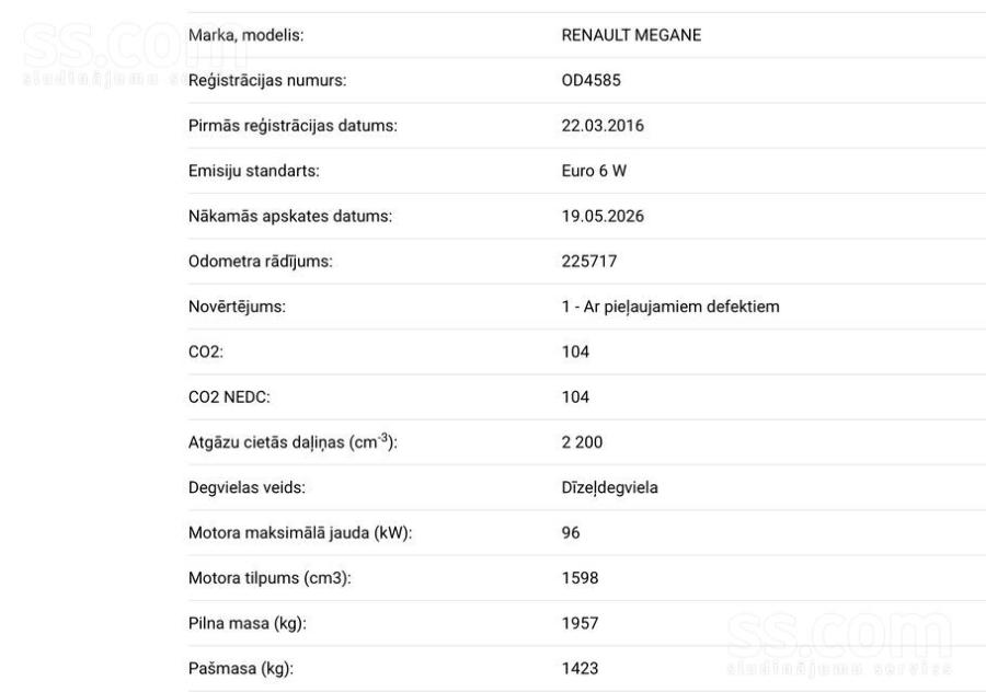Balts Renault Megane 2016 Rīga, ar dzinēja tilpumu 1.60 L un nobraukumu 0 tūkst. km par 5990 €, foto 28 vietnē AUTOMOTO.COM.LV