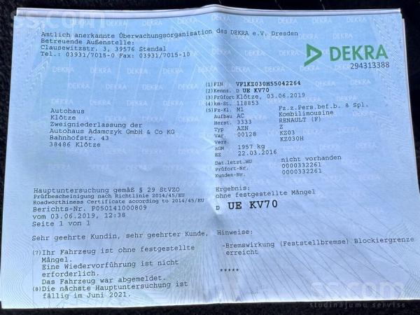 Balts Renault Megane 2016 Rīga, ar dzinēja tilpumu 1.60 L un nobraukumu 0 tūkst. km par 5990 €, foto 11 vietnē AUTOMOTO.COM.LV