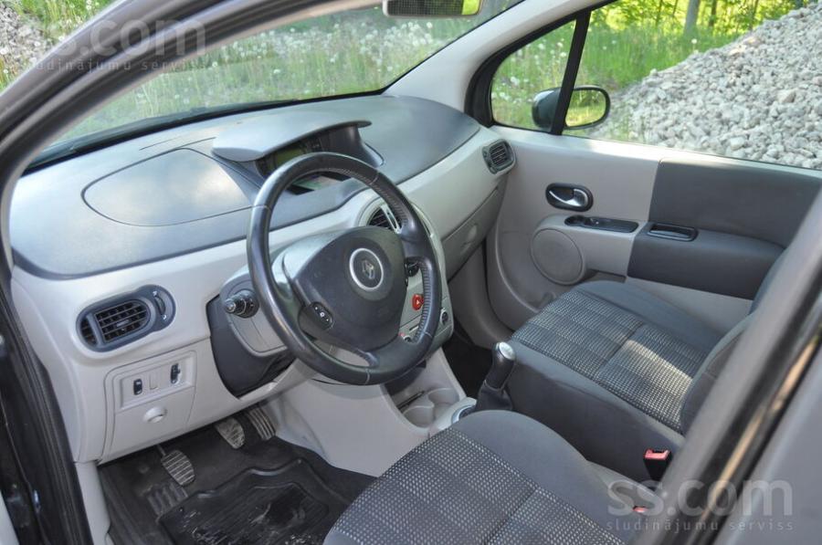 Black Renault Modus 2006 in Riga, with an engine capacity of 1.60 L and mileage of 220 thousand km for 990 €, photo 5 on AUTOMOTO.COM.LV