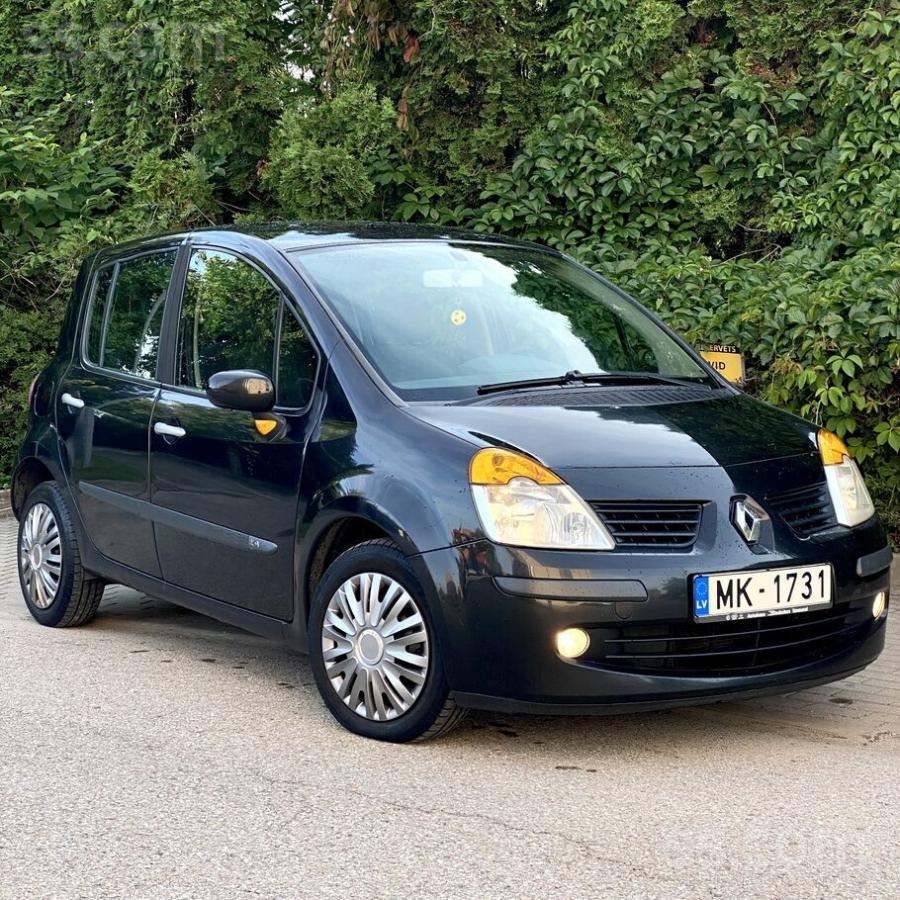 Black Renault Modus 2006 in Jelgava, with an engine capacity of 1.40 L and mileage of 214 thousand km for 1650 €, photo 4 on AUTOMOTO.COM.LV