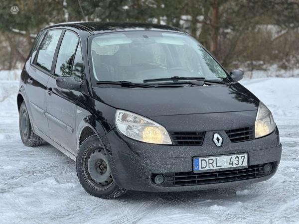 Black Renault Scenic 2005 in Vilnius, with an engine capacity of 1.60 L and mileage of 180 thousand km for 1350 €, photo 1 on AUTOMOTO.COM.LV