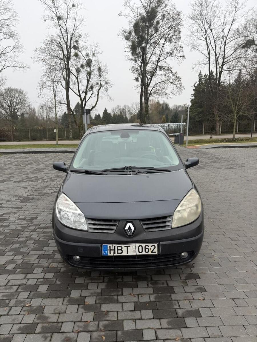 Black Renault Scenic 2006 in Kaunas, with an engine capacity of 1.90 L and mileage of 265 thousand km for 899 €, photo 4 on AUTOMOTO.COM.LV