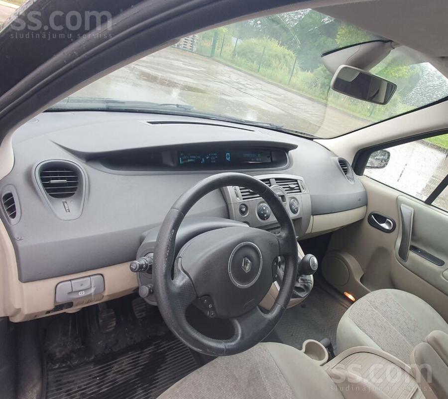 Melns Renault Scenic 2006 Jelgava, ar dzinēja tilpumu 1.90 L un nobraukumu 346 tūkst. km par 1250 €, foto 10 vietnē AUTOMOTO.COM.LV