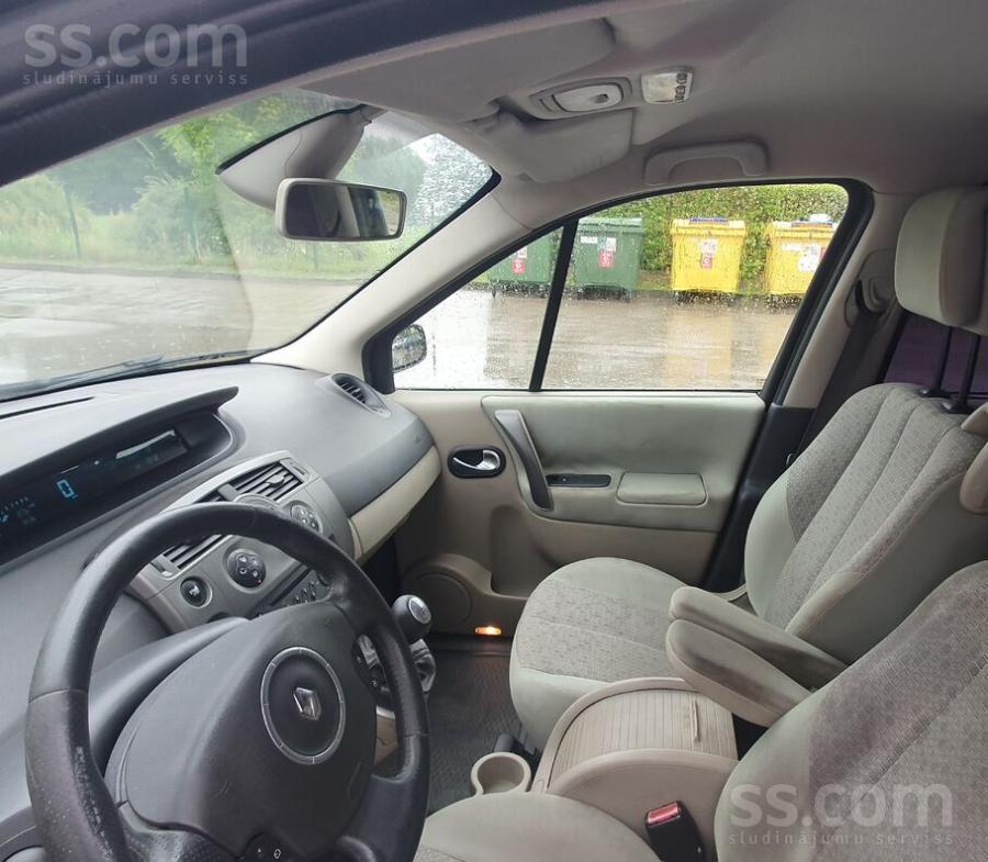 Melns Renault Scenic 2006 Jelgava, ar dzinēja tilpumu 1.90 L un nobraukumu 346 tūkst. km par 1250 €, foto 12 vietnē AUTOMOTO.COM.LV