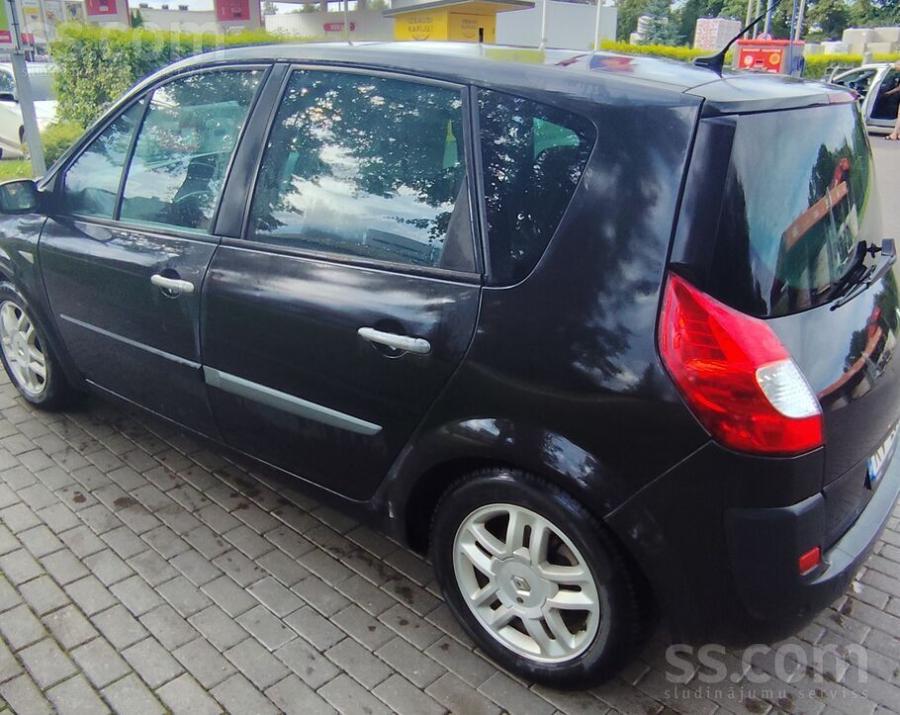 Melns Renault Scenic 2008 Jelgava, ar dzinēja tilpumu 1.90 L un nobraukumu 266 tūkst. km par 800 €, foto 5 vietnē AUTOMOTO.COM.LV