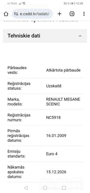 Melns Renault Scenic 2009 Rīga, ar dzinēja tilpumu 1.50 L un nobraukumu 282 tūkst. km par 1650 €, foto 15 vietnē AUTOMOTO.COM.LV