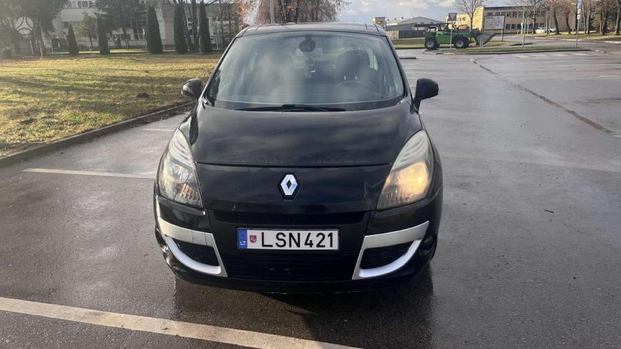 Black Renault Scenic 2011 in Taurage, with an engine capacity of 1.87 L and mileage of 334 thousand km for 2400 €, photo 1 on AUTOMOTO.COM.LV